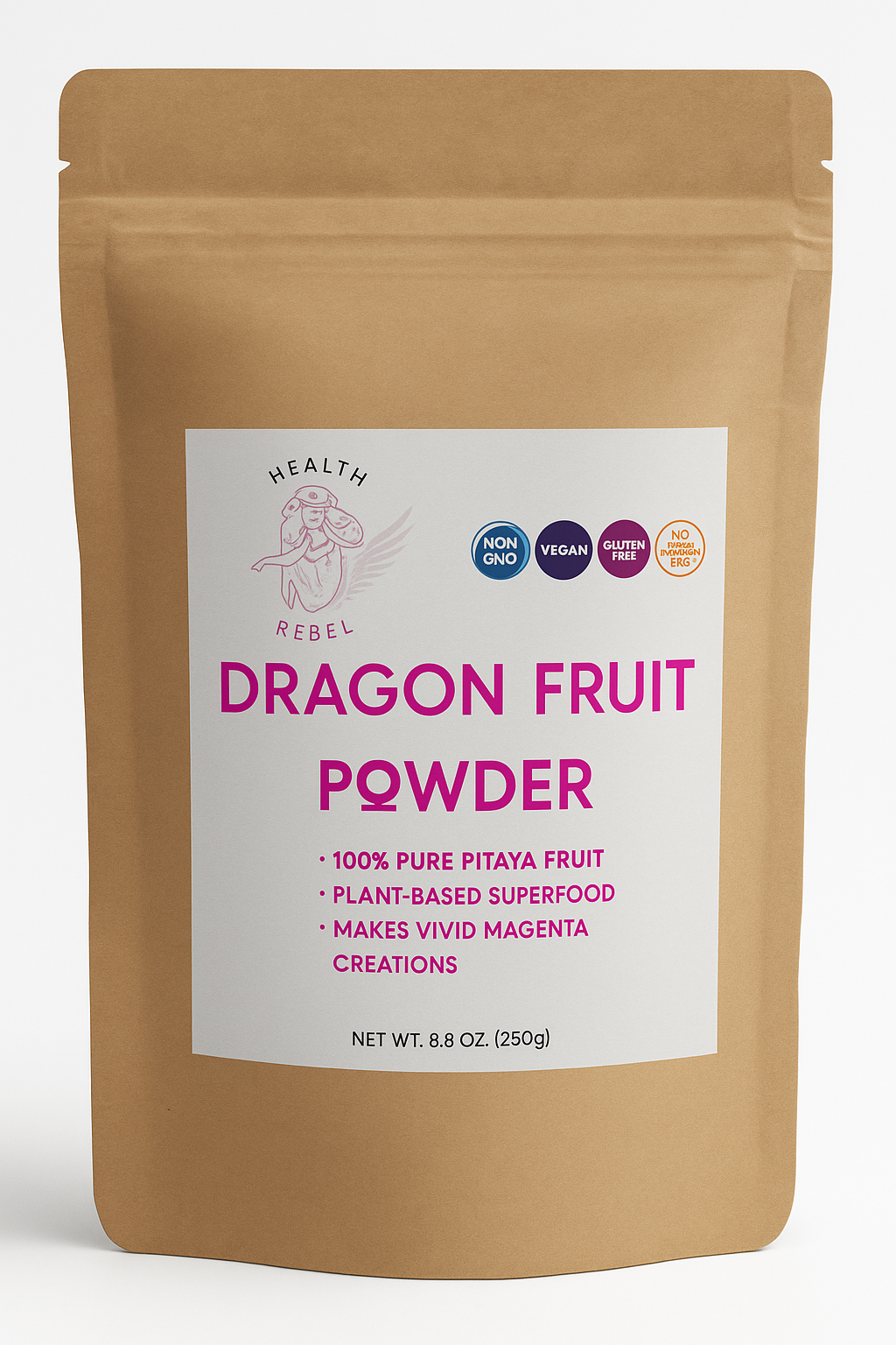 Freeze-Dried Dragon Fruit (Red Pitaya) - 250 grams – Health Rebel